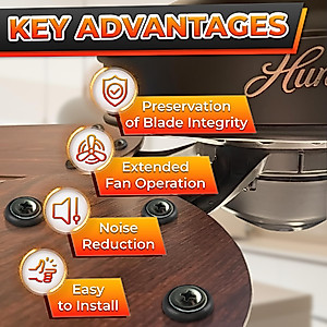 18 Pcs Rubber Grommet Kit for Hunter Ceiling Fan Parts - Grommets for Hunter Fan Blade Grommets Spare Kit - Ceiling Blade Rubber Washers