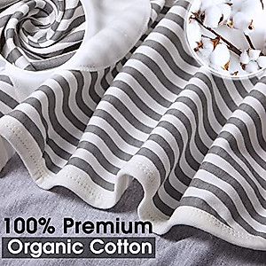 6 Pcs Baby Swaddle Blanket Adjustable Infant Sleep Sack Wrap Gray Newborn Swaddle Elephant Stripe Star Cloud Baby Swaddle Wrap for Boys Girls Sleep, 0-3 Month