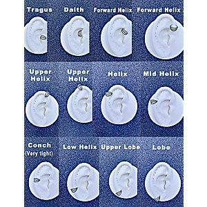 16G 8mm Silver Nose Rings Lip Septum Clicker Triple Open Stack Conch Daith Piercing Jewelry Snake Skin Cartilage Earring Hoop 316L Surgical Steel Conch Daith Helix Rook Lobe Earring Black Hoop Earring