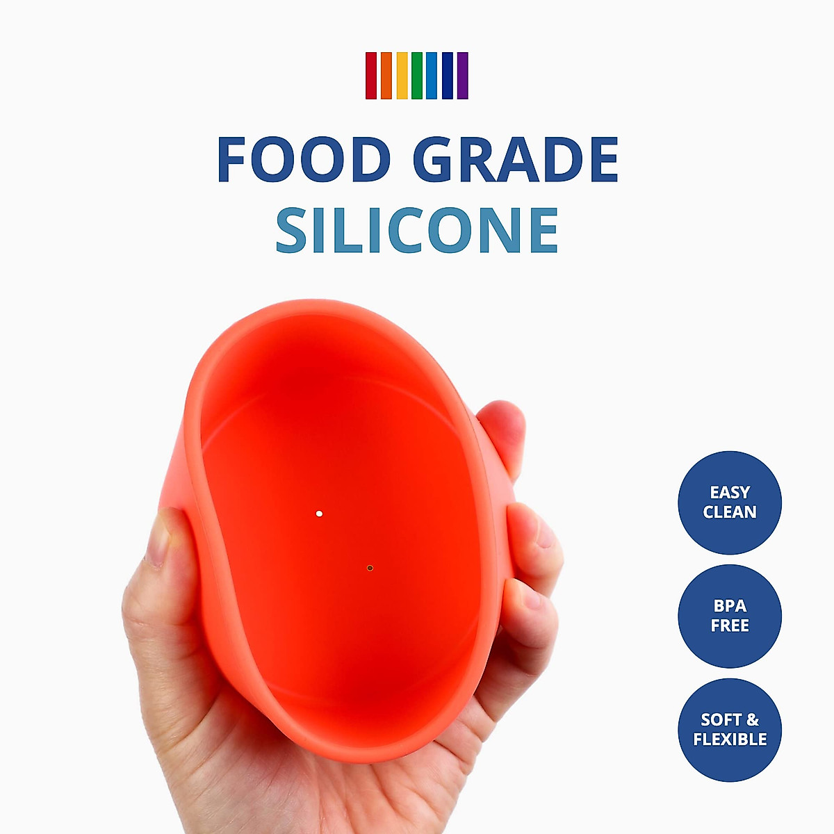 BLUE GINKGO Silicone Stacking Cups – Nesting & Sensory Stacking Toy for Toddlers | Open-Ended Montessori Toy with 5 Cups (Matte Colors)