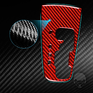 UOADA Real Premium Carbon Fiber Car Gear Box Control Decal Trim Center Console Gear Shift Panel Cover Sticker Interior Compatible with Dodge Journey 2011 2012 2013 2014 2015 2016 2017