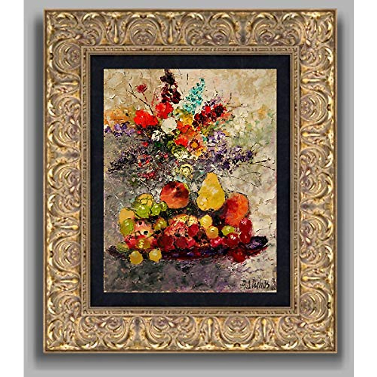 (SOLD) The Still Life - fruit and flower still life by internationally renown painter Andre Dluhos