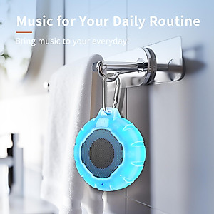 HEYSONG Waterproof Shower Bluetooth Speaker, Durable & Portable with Clear Sound, Ideal for Shower, Pool, Beach & Kayaking – Great Gift for All Ages