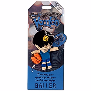 Watchover Voodoo - String Voodoo Doll Keychain – Novelty Voodoo Doll for Bag, Luggage or Car Mirror - Baller Voodoo Keychain, 5 inches