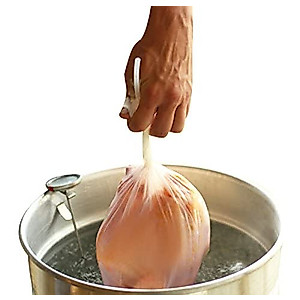 Poultry Shrink Clear Bags for Chicken Parts - 7 inch x 12 inch with zip ties BPA Free, MADE IN USA (25)