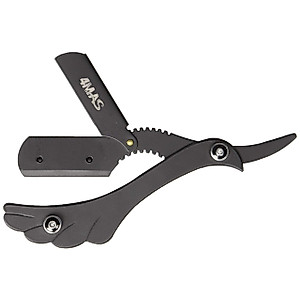 4MAS Black Straight Razor (Butterfly)