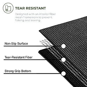 Sunshine Yoga 10-Pack Explore Yoga Mat, 68" x 24" Exercise Mat, 4mm Thick Non Slip Workout Mat, Anti-Tear Gym Mat, Bulk Yoga Mats for Schools or Studios, Black