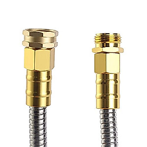 UNCO- Garden Hose, 10 Feet, Stainless Steel Hose, Metal Hose, Metal Garden Hose, Stainless Steel Garden Hose, Outdoor Hose, No Kink Garden Hose, Short Garden Hose, Garden Hose Metal