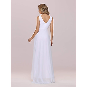 Ever-Pretty Women's Classic Bridal Dress Empire Waist Maxi Wedding Gown White US12