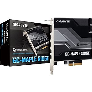 GIGABYTE GC-MAPLE RIDGE (Intel/Thunderbolt 4/ JHL 8540 Controller/ 2x USB Type-C/ 1x DisplayPort 1.4/ 2x Mini DisplayPort/ Max Bandwidth 40GB/s/ PCle Card)