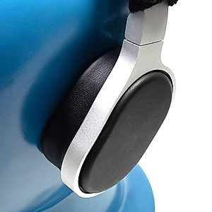 Voarmaks Ear Pads Replacement Foam Cushion Compatible with KEF M400 M500 with Soft Skin Protein Leather Memory Foam Inner Padding, Black, 1 Pair (Left & Right) with Easy Mounting Base