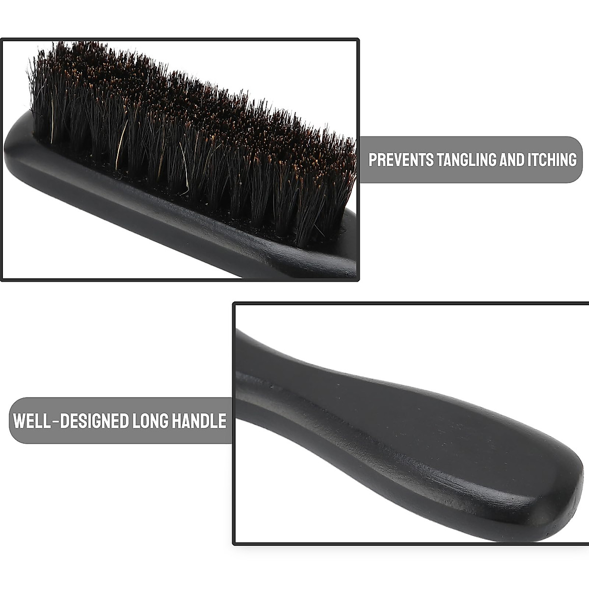 Beard Brush for Men, Mustache Brush, Mustache Comb, Beard Grooming Brush Beard Brush Hair Combs with Wooden Handle for Beards Moustaches Works with Beard Oil and Balm to Soften