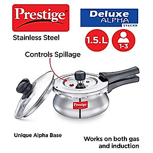 Prestige PRESSURE COOKER, 1.5 Liter, SILVER ,Stainless steel