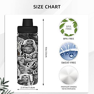 HIKTIEK Mary J Musics Blige Stainless Steel Insulated Tumbler Sports Water Bottle Hot and Cold Travel Cup 18oz