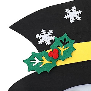 MECUTP DIY Felt Christmas Snowman Game Set, Wall Hanging Xmas Gifts with 38 Detachable Ornaments for Christmas Decorations, 50 * 100 cm