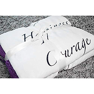 Plant Based Pros Healing Blanket with Inspirational Message of Love Hope Happiness Health - Super Soft Throw Blanket is The Perfect Recovery Blanket or Cancer Gift for Men and Women - Teal Blanket