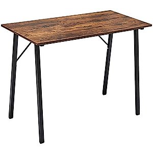 Coavas Computer Desk 40 Small Student School Writing Desk, Easy Assembly Study Writing Table Home Office Desk Modern Simple Style PC Desk for Small Space, Study Kids Black Desk, Metal Frame