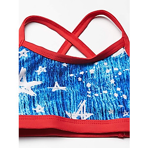 TYR Girl's Twinkle Trinity Top, Navy/White, M