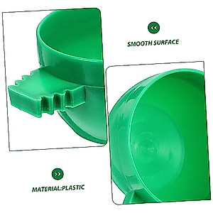 Gogogmee 36pcs Bird Cage Feeder Parrot Food Organizer Bird Feeder Bowl Bird Feeding Dish Bird Feeder Hanging Parrot Food Cup Parrot Cage Feeder Indoor Bird Feeder Pet Supplies Plastic Green