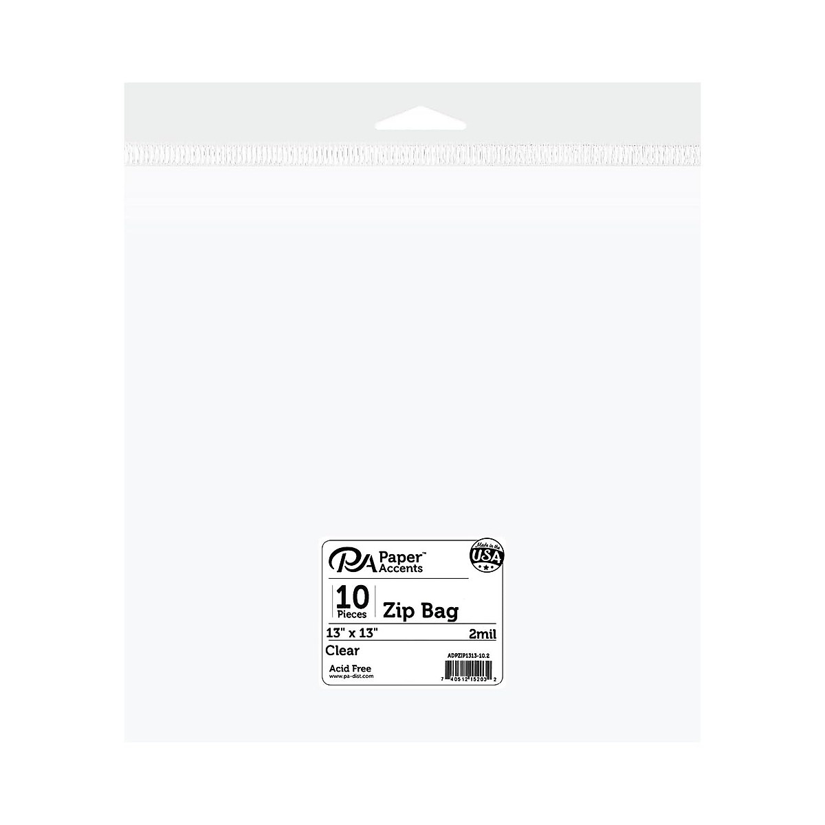 Zip Bag 13x13" 2mil Clear 10pc