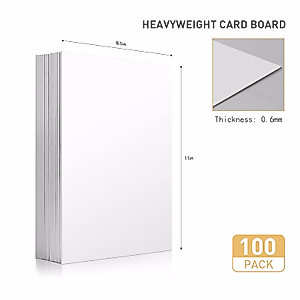 Thickened Fabric Organizer Boards for Books, Comics and Magazines - 100 PCS of 7.5 * 10.5 Inch Comic Book Boards and Magazine Backing Boards with U Shape Plastic Alligator Clips（400PCS）…