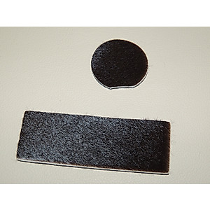 BLACK - 2 PC Calf Hair Archery ADHESIVE Traditional Arrow Rest & Round Style Plate - Recurve - Longbow (RIGHT HAND)