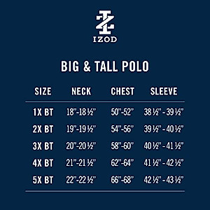 IZOD Men's Big and Tall Advantage Performance Solid Polo, Black, 2X-Large Tall