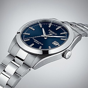 Tissot mens Gentleman Stainless Steel Dress Watch Grey T1274071104100