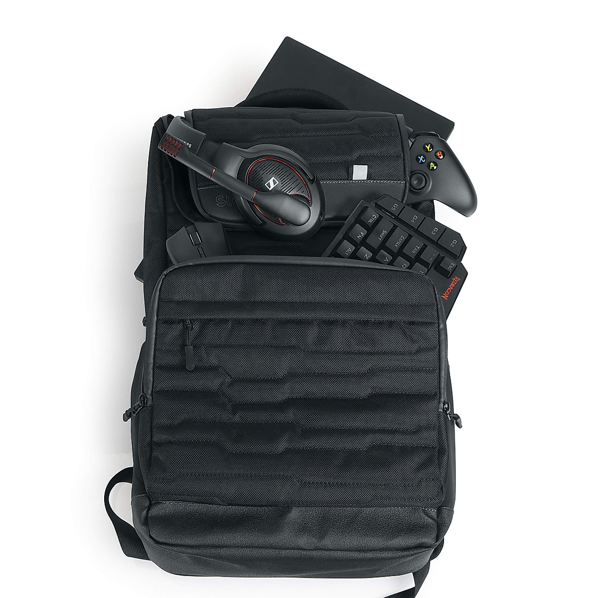 Slappa Gamma Series Gaming Laptop Backpack with Water resistant Zippers; Fits up to 15" Laptops (SL-GAMMA-LAPTOP-BP)