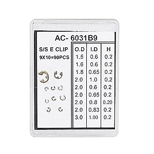 90PCS Chronograph Watch Pusher Button C-clip E Clip Circlip Ring