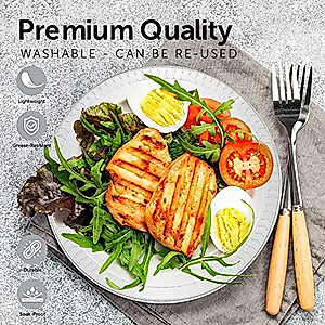 BESTYTY 40-Pack Clear Plastic Plates - 6-Inch Microwave Safe Plastic Plate - Disposable Clear Plates for Party, Wedding Dessert Plates, Catering Disposable Plates, Food Service Supplies