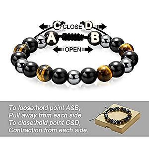 Beaded Bracelets For Boys As Back To School Gifts For Teenager, Triple Protection Bracelet For Inspirational Gifts, Handmade Mens Bracelet Teen Boys Gift Ideas For Birthday Gifts For Him