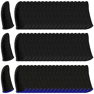 60 Pcs Gaming Finger Sleeves for Mobile Game, Anti-Sweat Breathable Seamless Thumb Finger Sleeve for League of Legend, PUBG, Rules of Survival, Knives Out, Fortnine