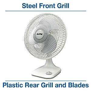 Air King 9102 12-Inch 3-Speed Oscillating Table Fan