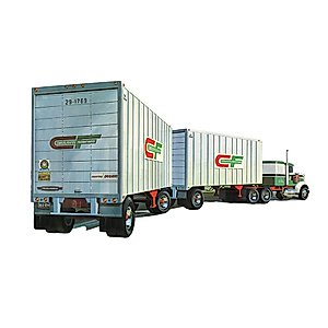 AMT "Double Header" Tandem Van Trailers - 1/25 Scale Model Trailer Kit