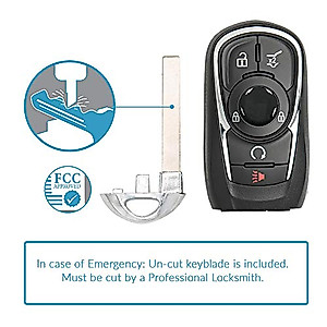 Keyless2Go Replacement for 5 Button Proximity Smart Key Buick Enclave HYQ4EA 13521090