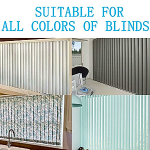 30 Sets (60 Pcs) Vertical Blinds Replacement Slats Panels, Vertical Blind Repair Tabs Kit, Clear Apartment Blinds Replacement Fixers, Horizontal Blinds Replacement Parts