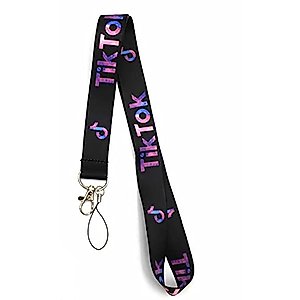 TikTok Key Lanyard Badge ID Holder TIK Tok Keychain