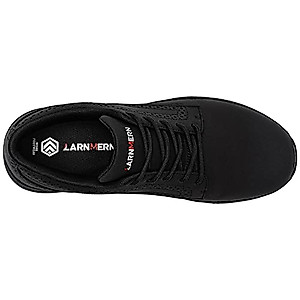 LARNMERN Non Slip Work Shoes for Men Kitchen Chef Slip Resistant Shoe Waterproof Food Service Restaurant Cooking Slip on Sneakers Walking and Casual Comfortable Working Footwear/Black/11