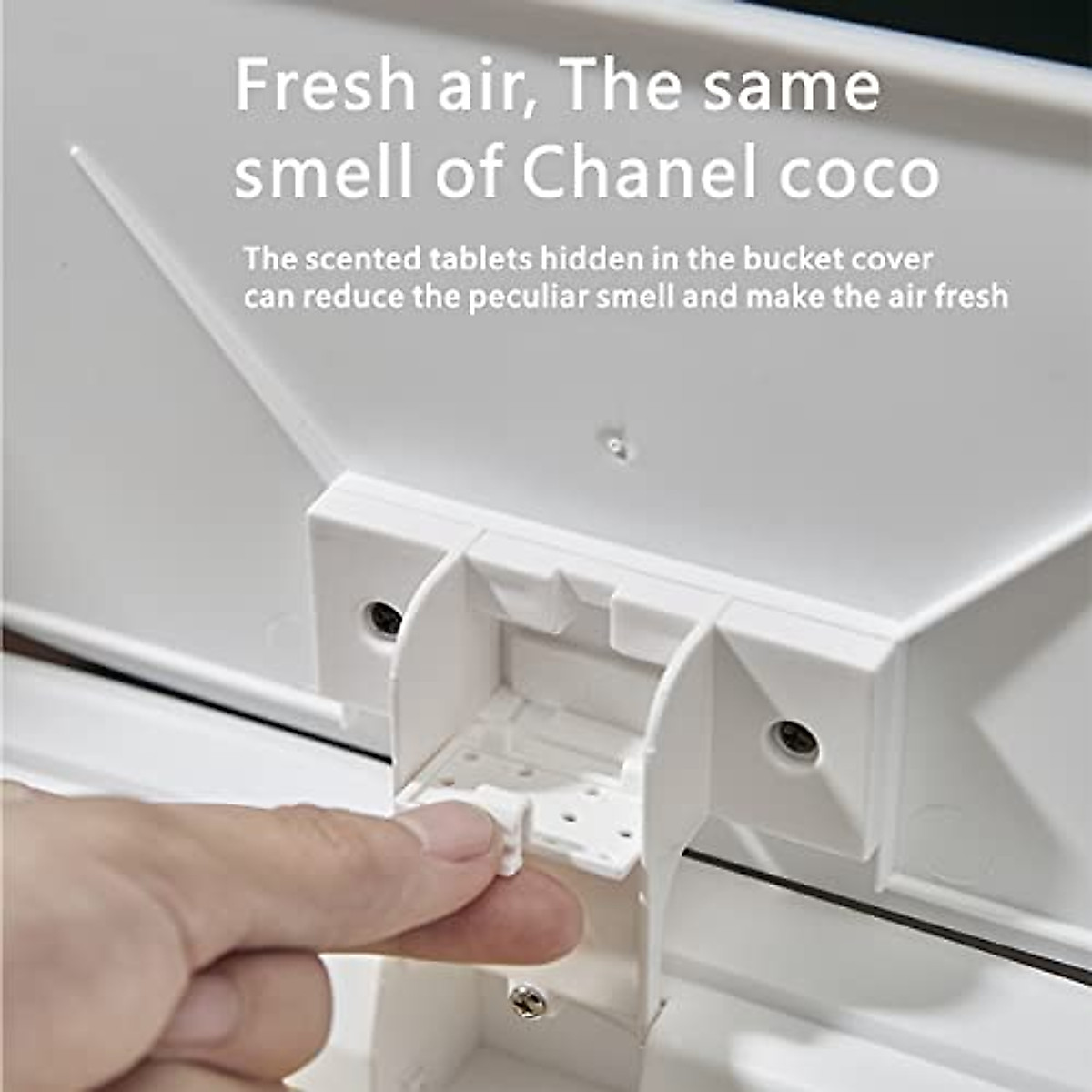 Eyuepu Trash Can 5 Gallon Smart Sensor Garbage 19L Can with Press Top Lid for Bathroom ,Living Room,Office and Kitchen