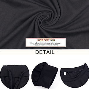 Kebaner 2 Piece Outfits Lounge Jogging Suits for Women Sweatsuit Tracksuit Long Sweatpants Set Long Sleeve Sweatshirts Jogger Pant (Black, X-Large)