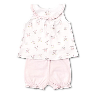 Kissy Kissy Baby-Girls Infant Bunny Buzz Print Sunsuit-Pink-0-3 Months