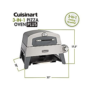 Cuisinart CGG-403 3-in-1 Pizza Oven Plus, Griddle, and Grill