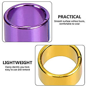 HANABASS 18pcs Aluminium Pigeon Leg Rings Dove Leg Rings Identify Bands Training Identify Birds Foot Ring for Pigeons Lovebird Coturnix Quail Chicken Goose Gamefowl Turkey Multicolor