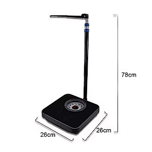 Height and Weight Scale, Physical Examination Instrument Oversized Dial Easy to Read Aluminum Alloy Height Gauge Kg