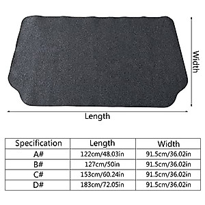 Huhudde Large Under Grill Mat for Outdoor Charcoal Flat Top Smokers Deck Protective Mat Fireproof Grill Pads Heat Resistant BBQ Floor Mat for Outdoor Grill