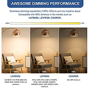 6 Pack Dimmable LED Light Bulbs 60 Watt Equivalent,6W E26 LED Bulb 2700K Warm White,A15 LED Bulb for Ceiling Fan Light Bulbs,Living Room,600LM