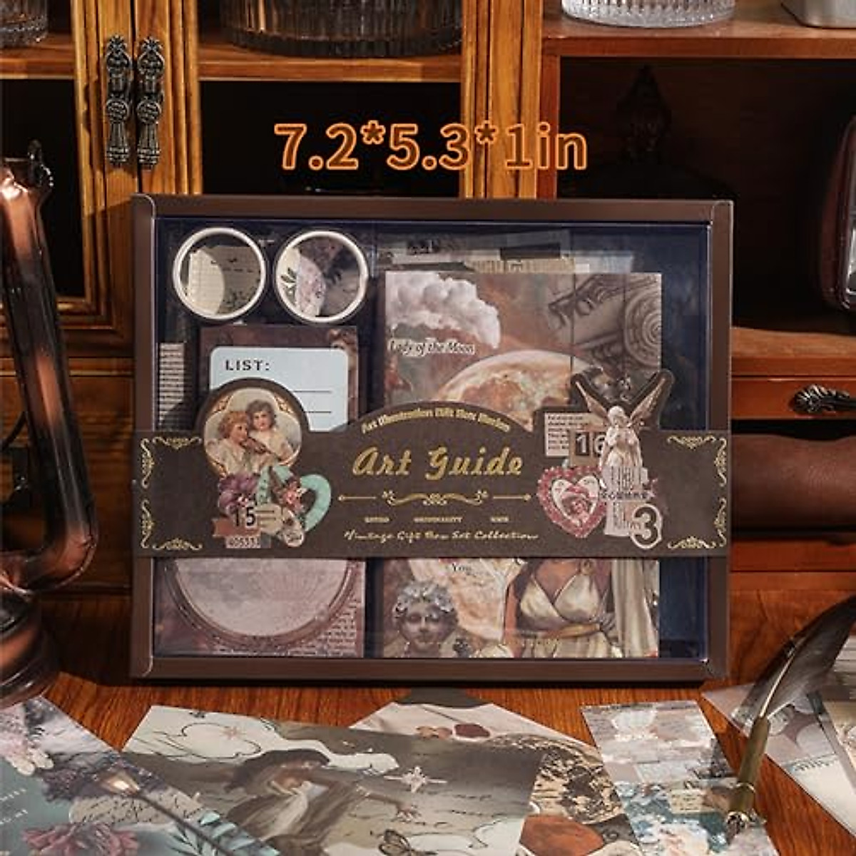 Chuchengio 242Pcs Aesthetic Scrapbook Paper Stickers Supplies Kit,Art Decoupage Paper for Scrapbooking Journaling Supplies，Bullet Journal Kit with Journal Vintage Stickers