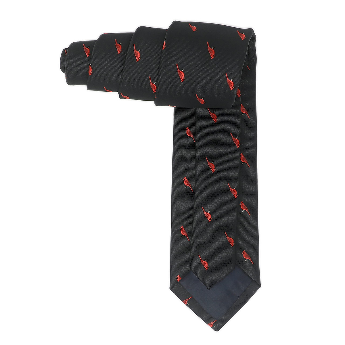 MENDEPOT Red Birds Pattern Necktie With Gift Box Northern Cardinal Pattern Tie