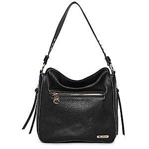 Montana West Purses For Women Black Crossbody Purse Shoulder Bag Leather Handbag Hobo Bags for Women MBB-MWC-1001S-BK